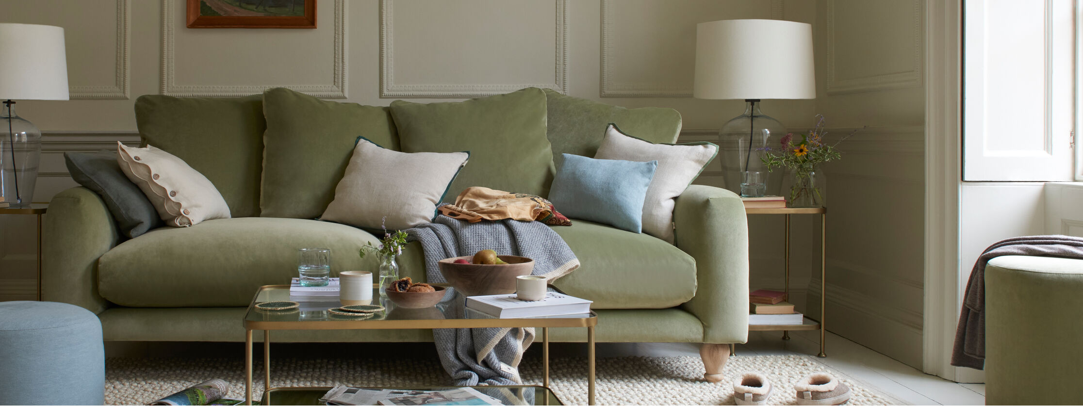 Velvet Sofas | Vintage Velvet Sofa | Deep Velvet Sofa | Loaf