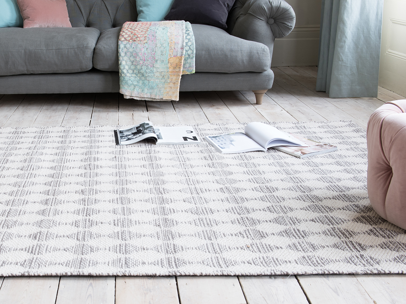 Waves Rug in Grey | Patterned Rug | Loaf