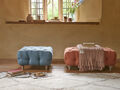 Treacle Footstool | Upholstered Deep Button Footstool | Loaf