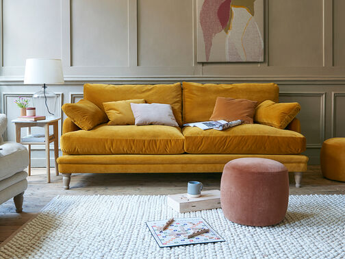 Squisharoo Comfy Sofa | Low Arm Colourful Sofa | Loaf