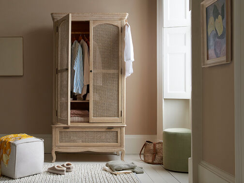 Margot Wardrobe | Oak and Rattan Wardrobe | Loaf
