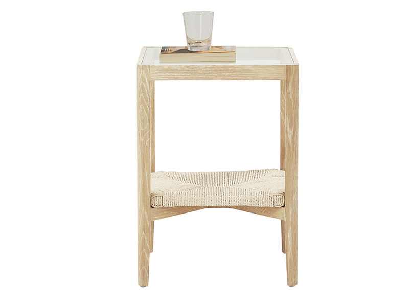 Little Keepsake Side Table | Glass Top Wood Bedside Table | Loaf